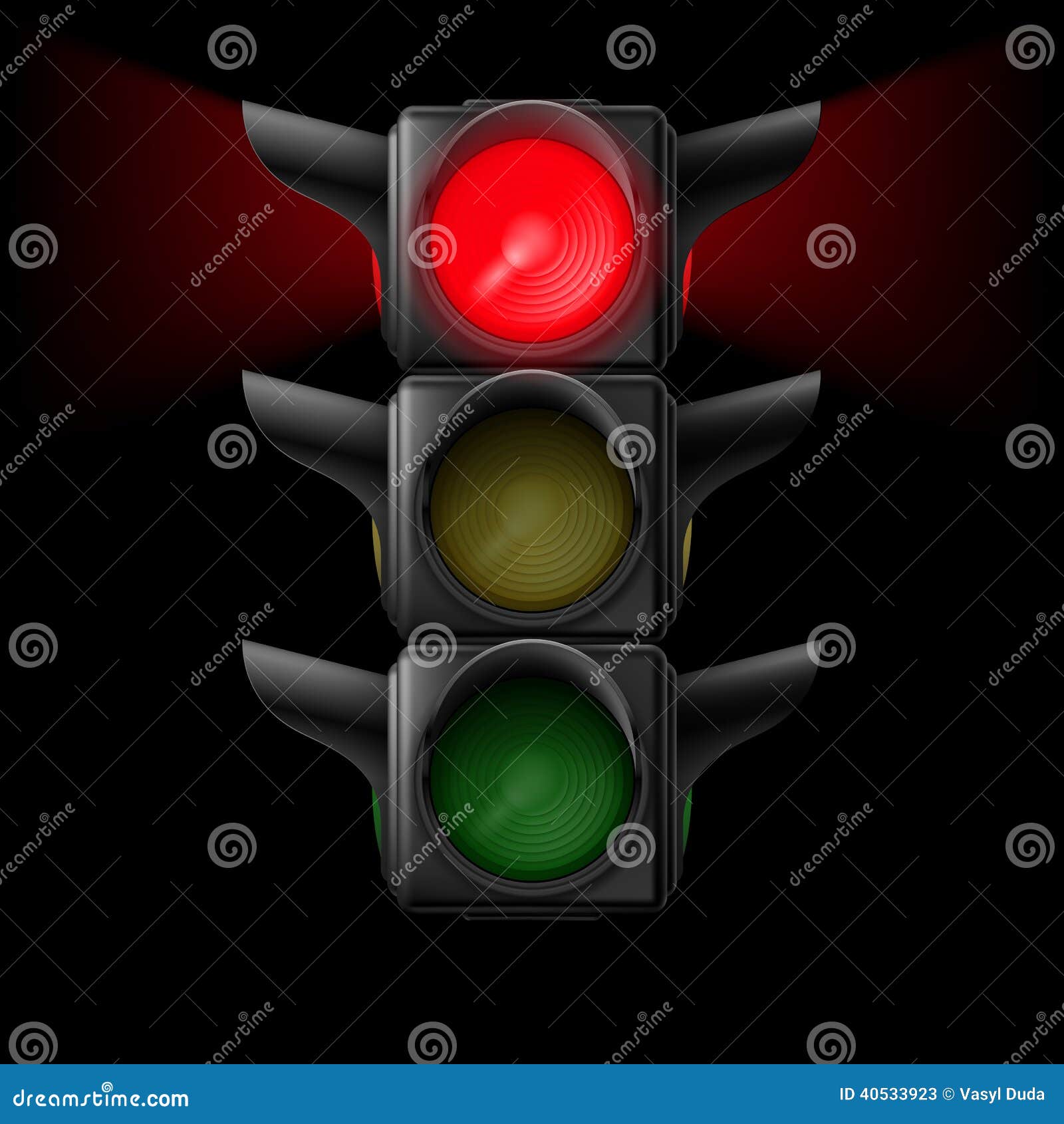 Ampel mit Rot an vektor abbildung. Illustration von belichtet - 40533923