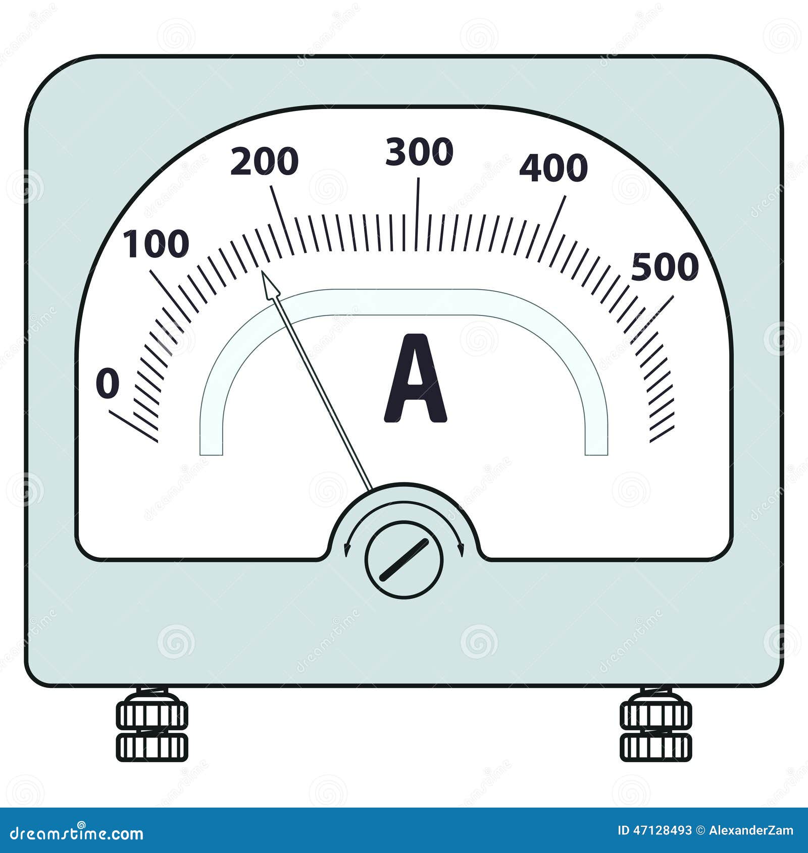 Amperímetro ilustração do vetor. Ilustração de indicador - 47128493