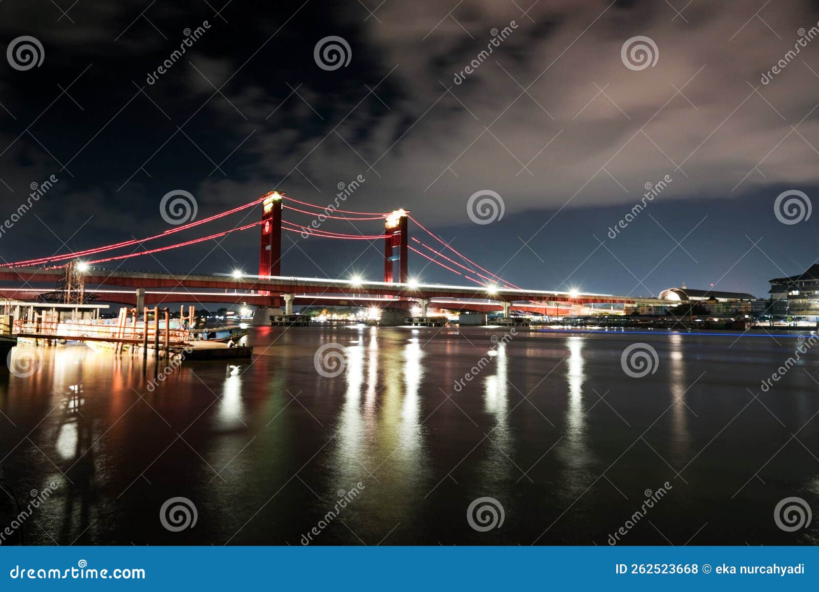 Ampera Bridge stock photo. Image of metropolis, landmark - 262523668