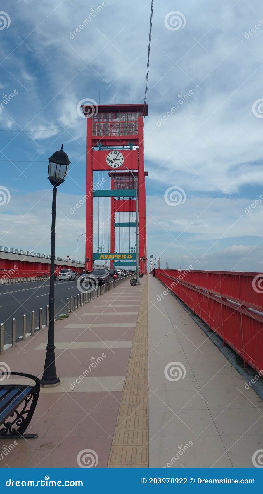 Ampera Bridge editorial photography. Image of architecture - 203970922