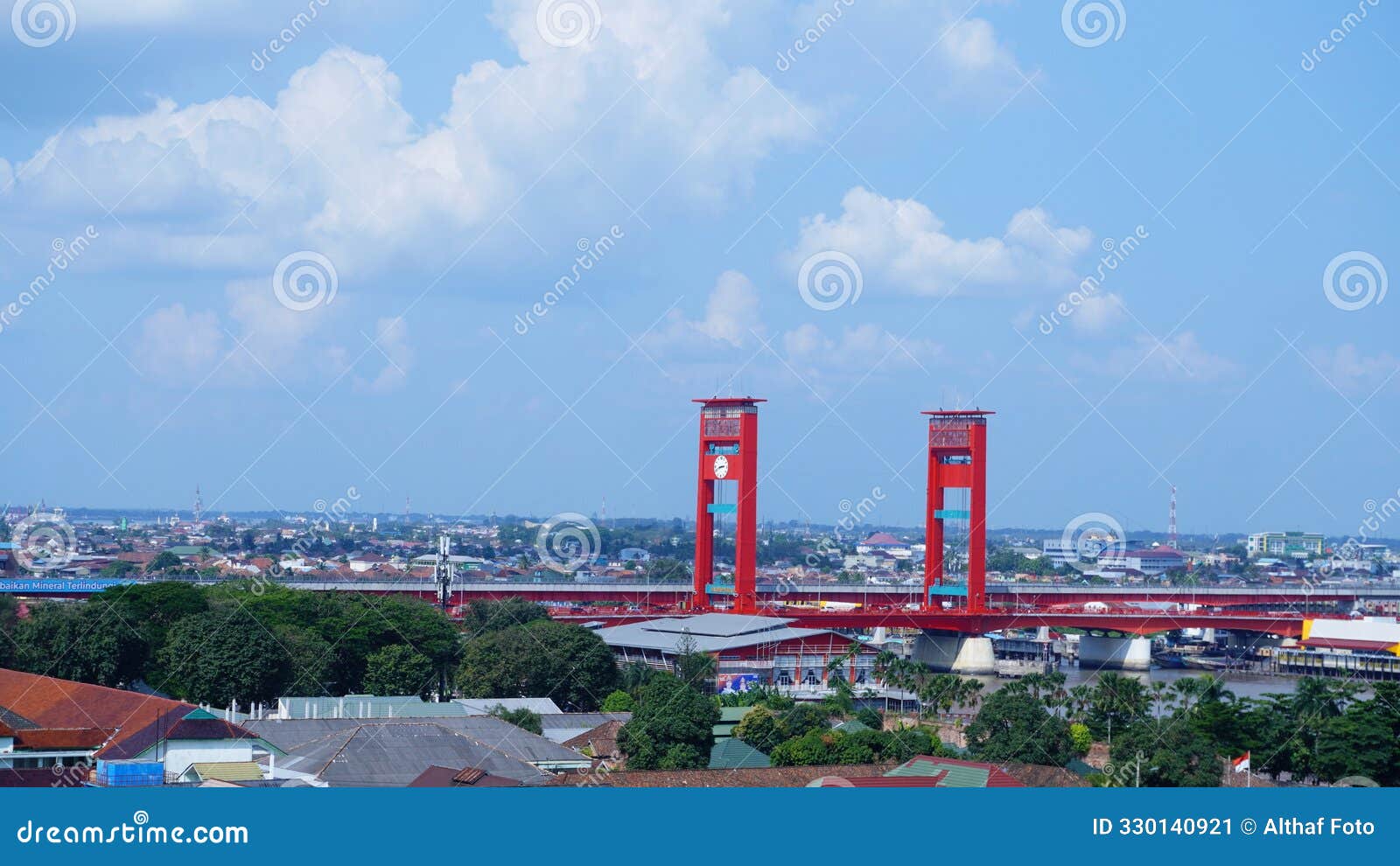 The Ampera Bridge With Views Of The Musi River And Coupled With The ...