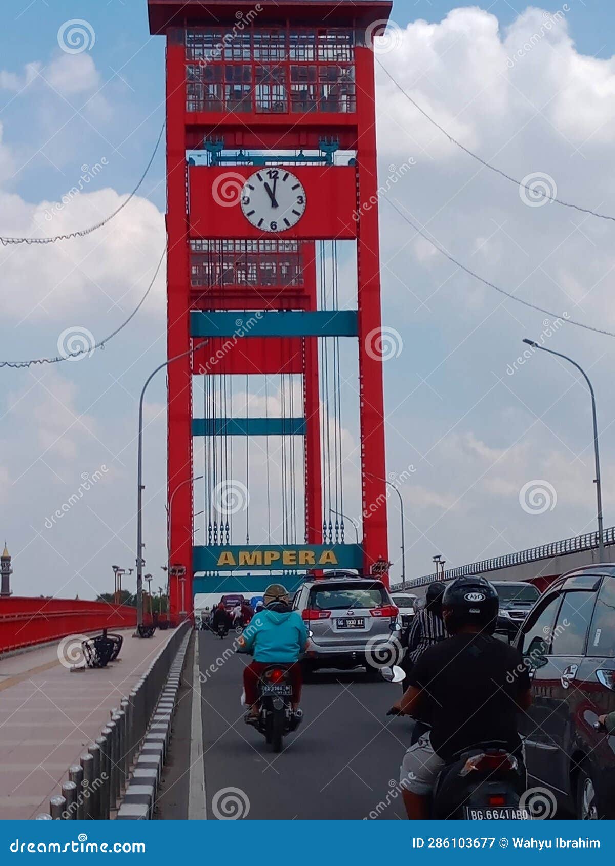 Ampera Bridge Palembang editorial photography. Image of iconic - 286103677