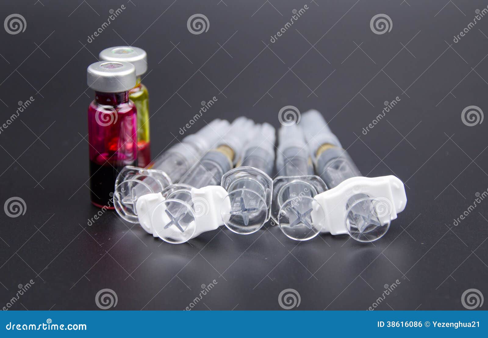 Ampere Bottle of Potions and Syringes Stock Photo - Image of drug ...