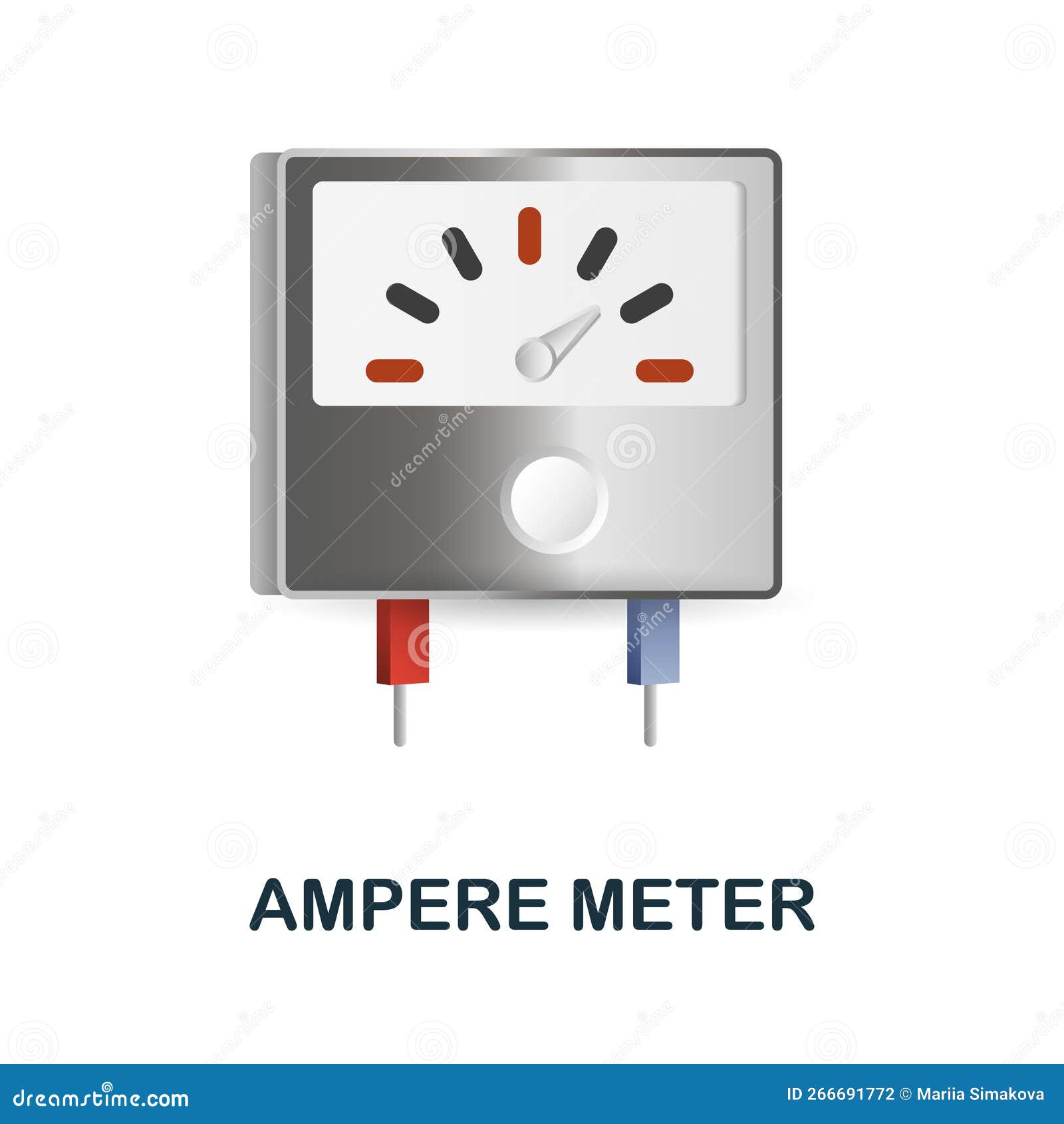 Ampere Meter Icon. 3d Illustration from Construction Instruments ...