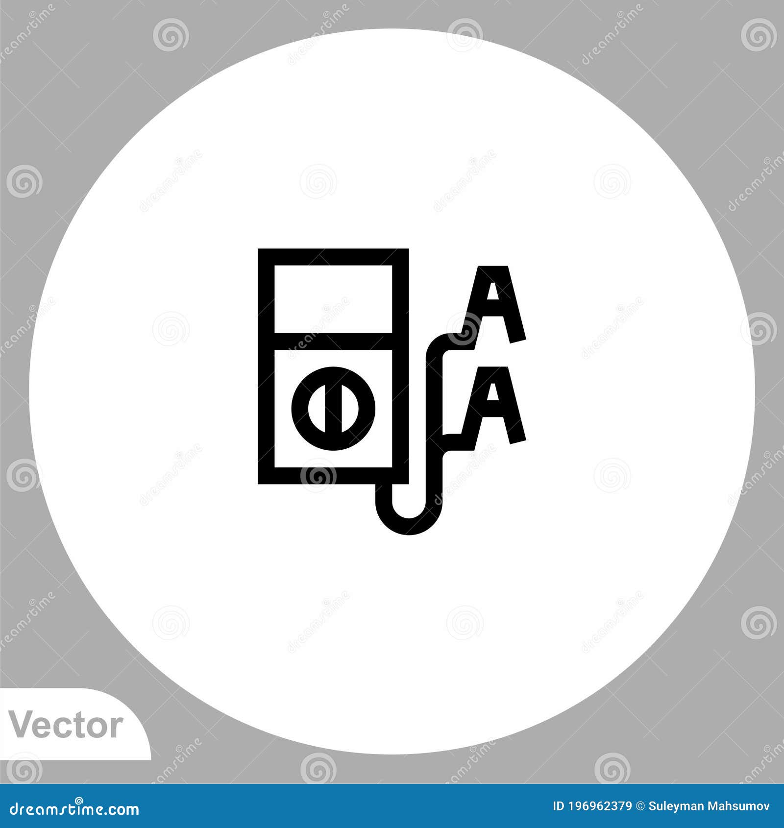 Ampere, Ampere Meter, Electrical, Energy Line Icon With 5 Steps ...