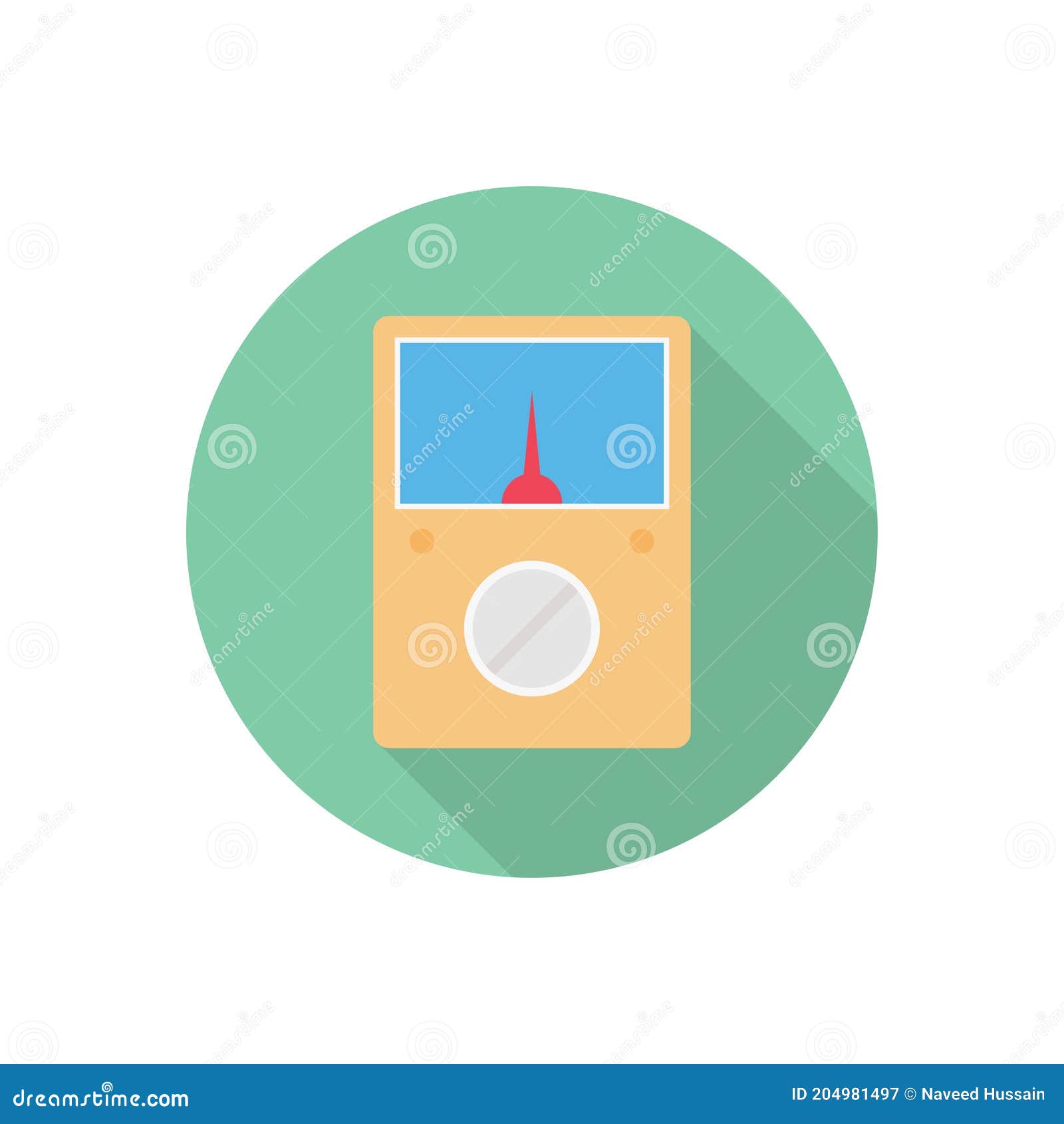 Ampere Vector Flat Colour Icon Stock Vector - Illustration of ...