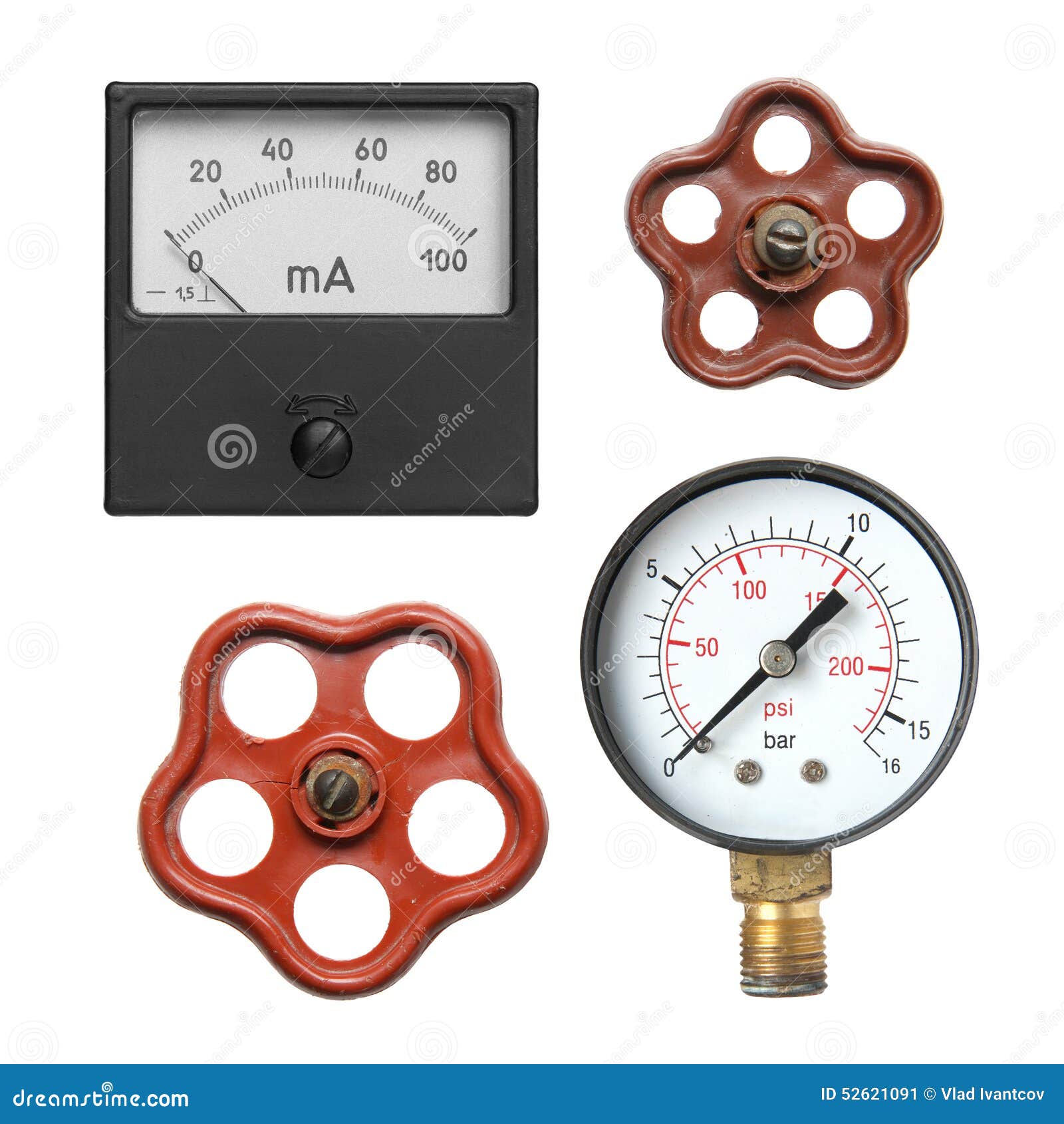 Amperemeter. stock image. Image of scale, gauge, industrial - 52621091