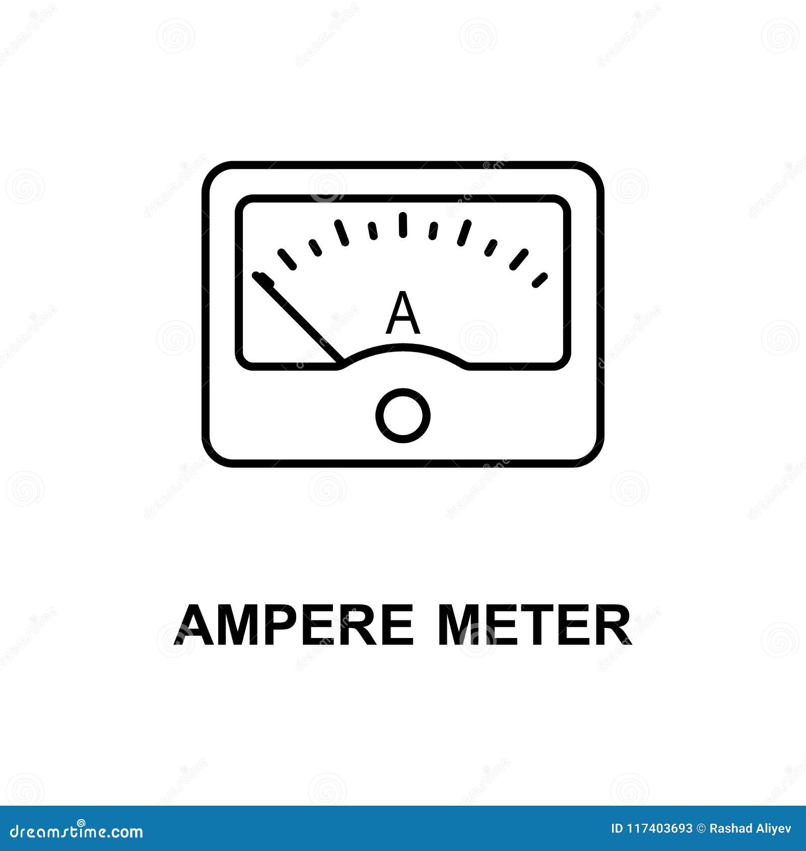Ampermeter Icon. Element of Measuring Instruments Icon with Name for ...