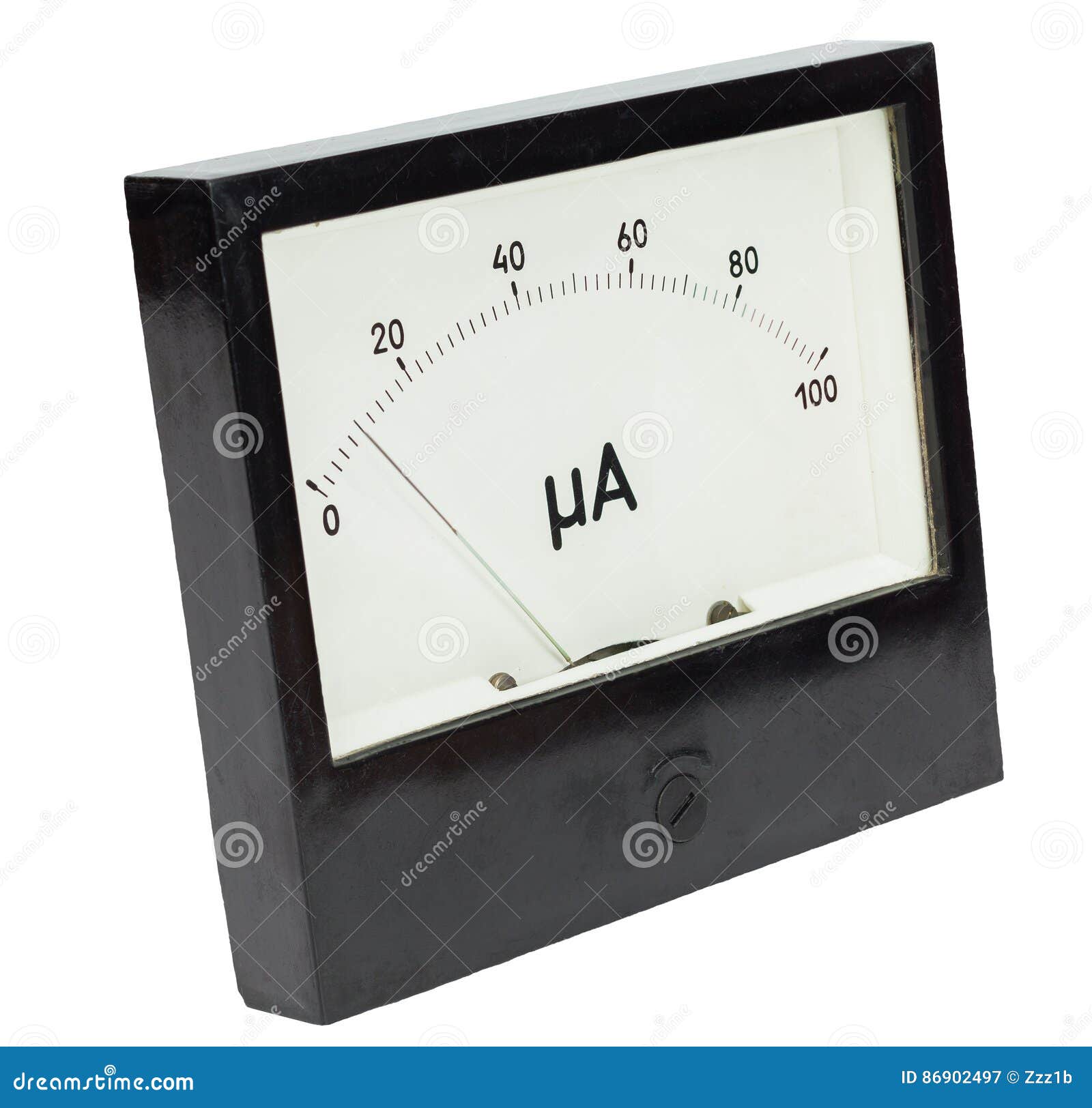 Ampermeter Isolated in White Background Stock Image - Image of metal ...