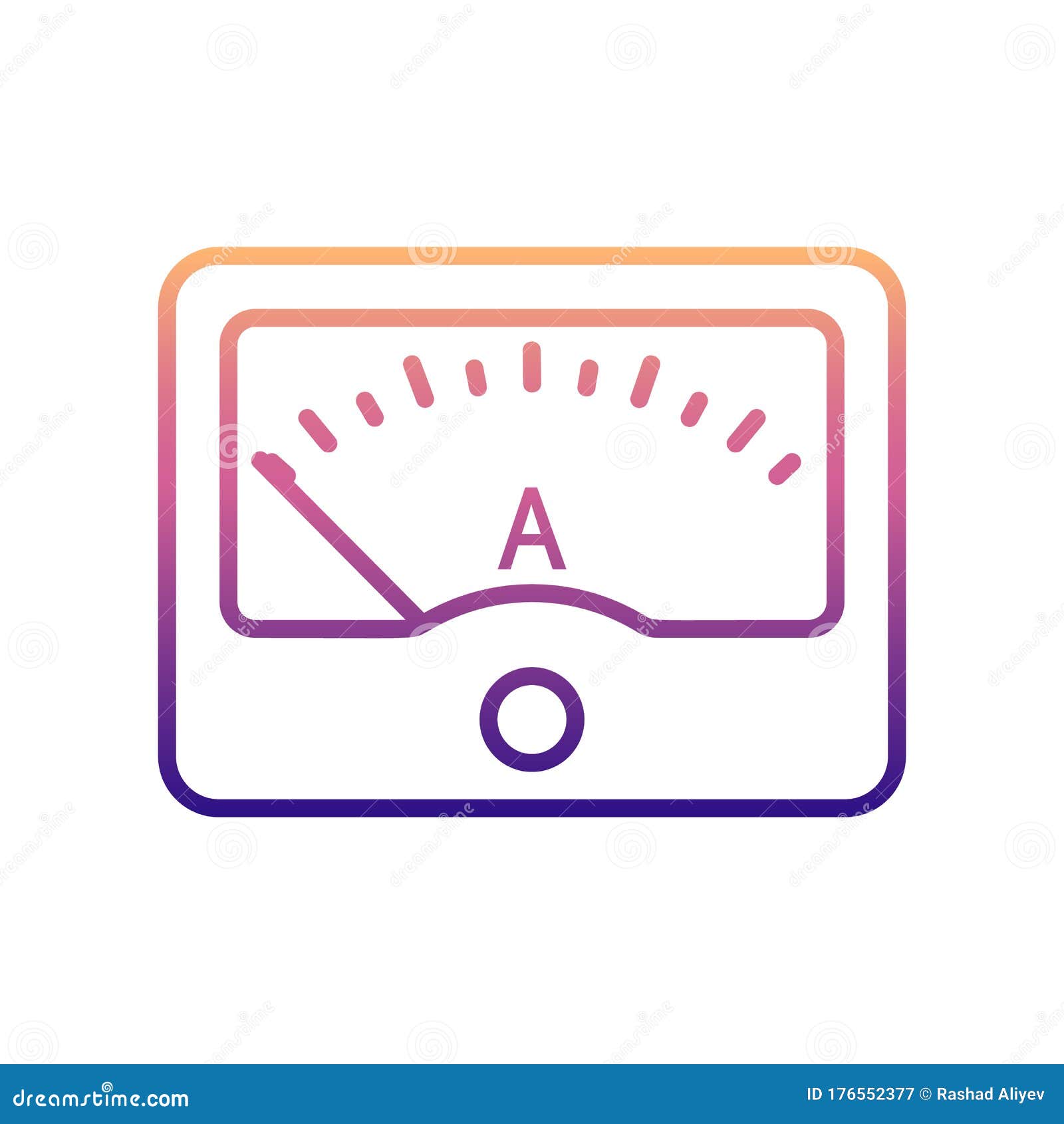Ampermeter Nolan Icon. Simple Thin Line, Outline Vector of Measuring ...