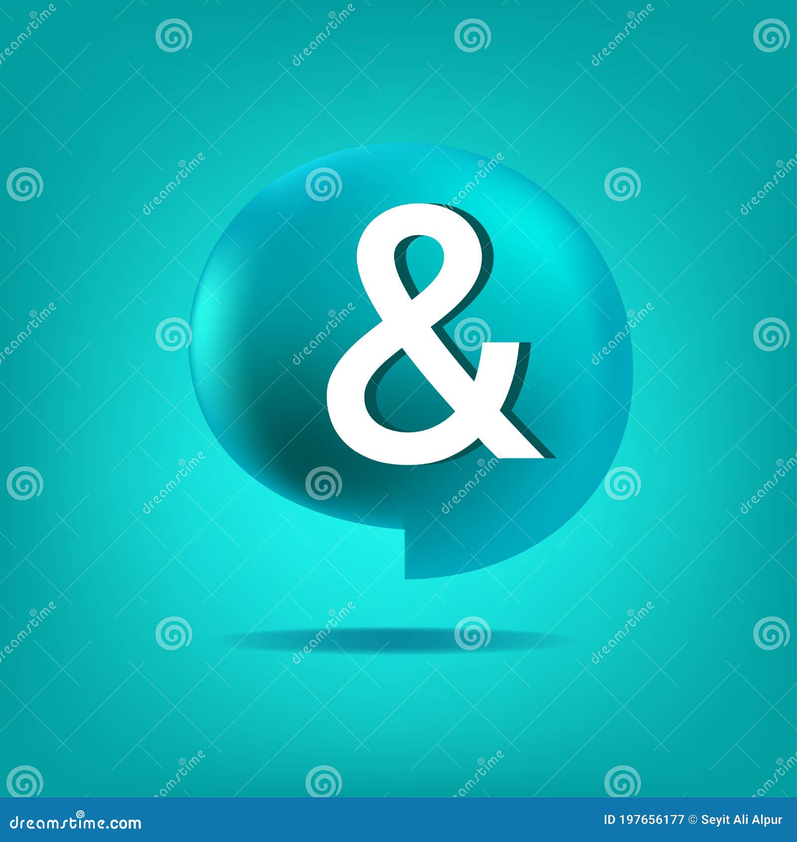 Ampersand Icon Vector Illustration on Blue Background Stock Vector ...