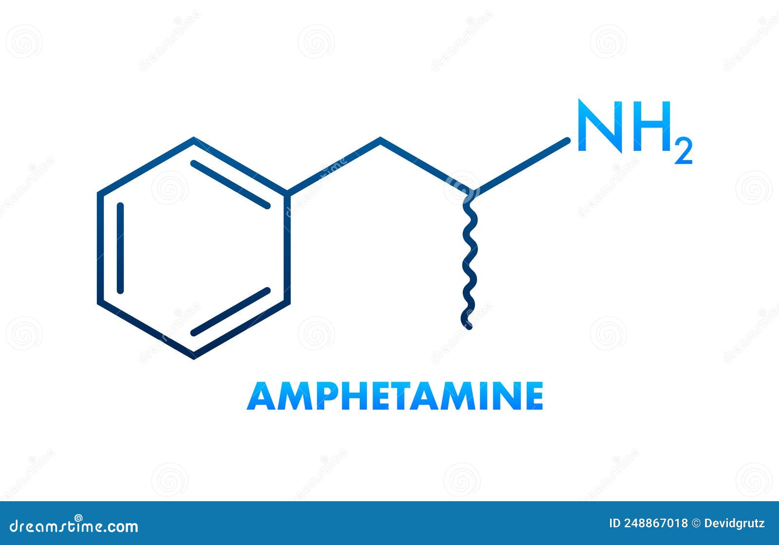 Amphetamine Formula. Icon with Amphetamine Formula. Vector Illustration ...