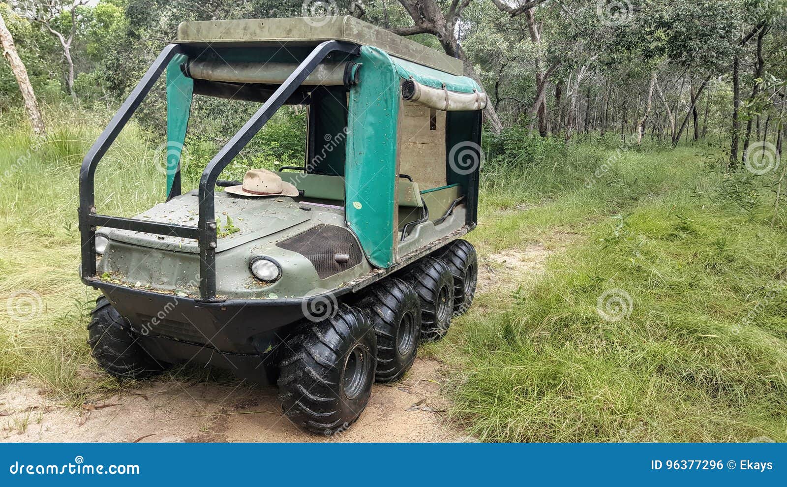 Amphibious 8 Wheel Drive All Terrain Vehicle Stock Photo - Image of ...