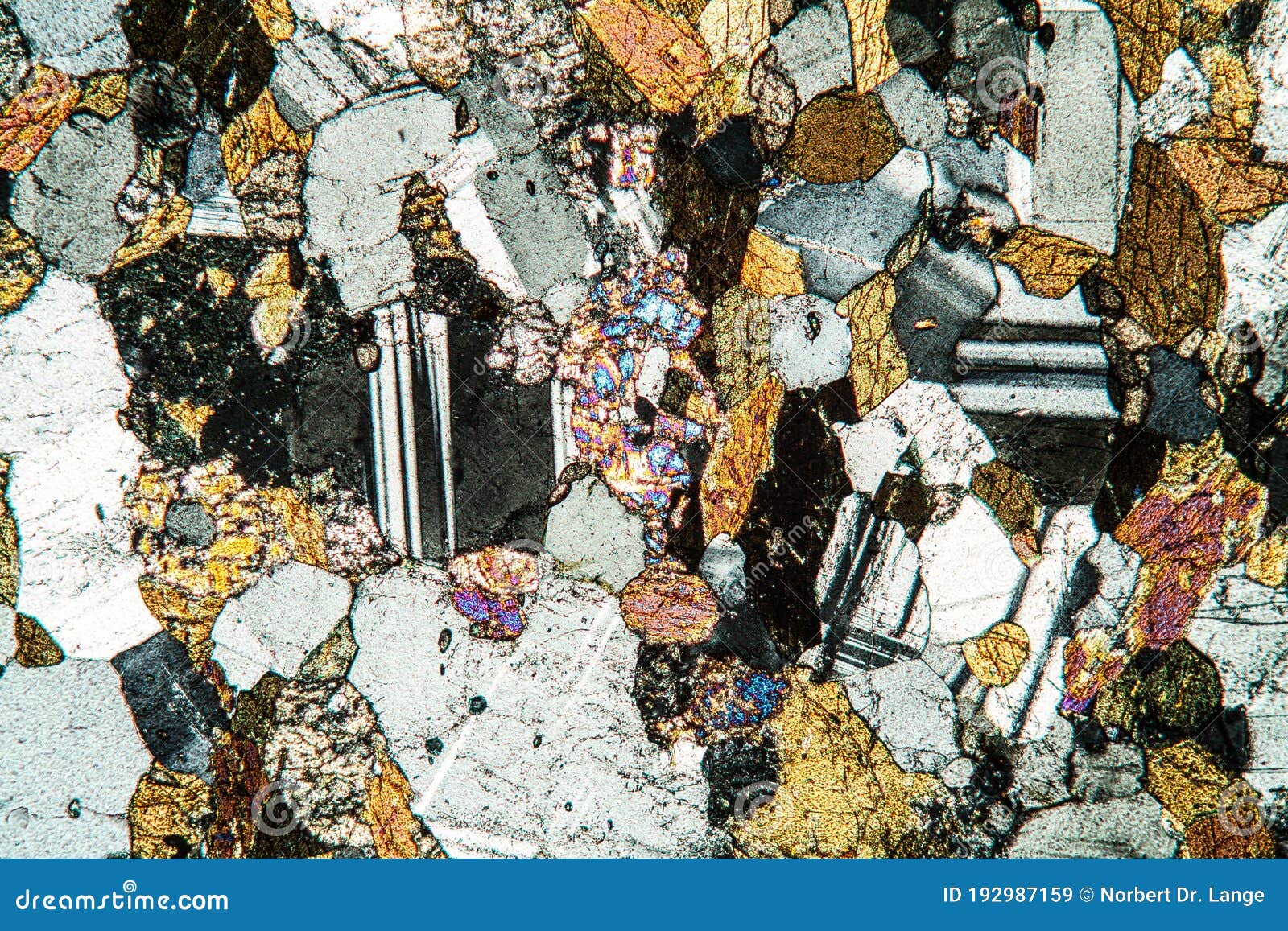 Amphibolite Rock Under the Microscope Stock Image - Image of ...
