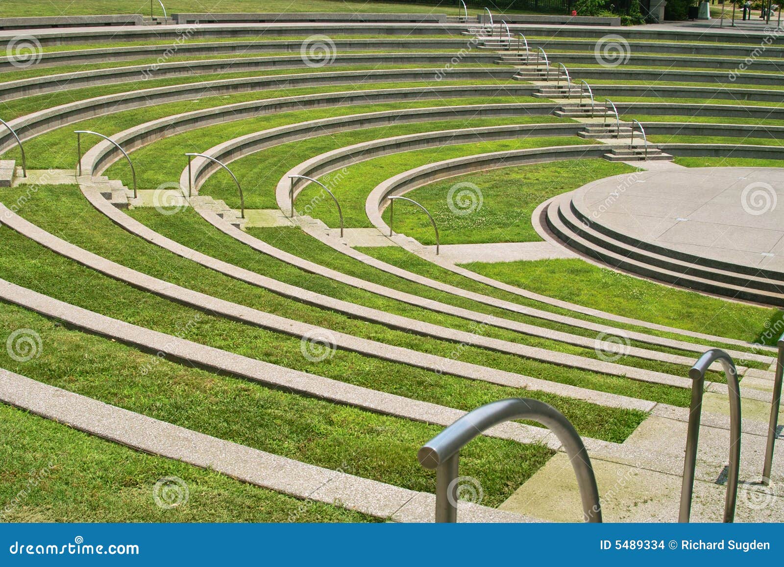 Amphitheater stock photo. Image of concrete, rails, steps - 5489334