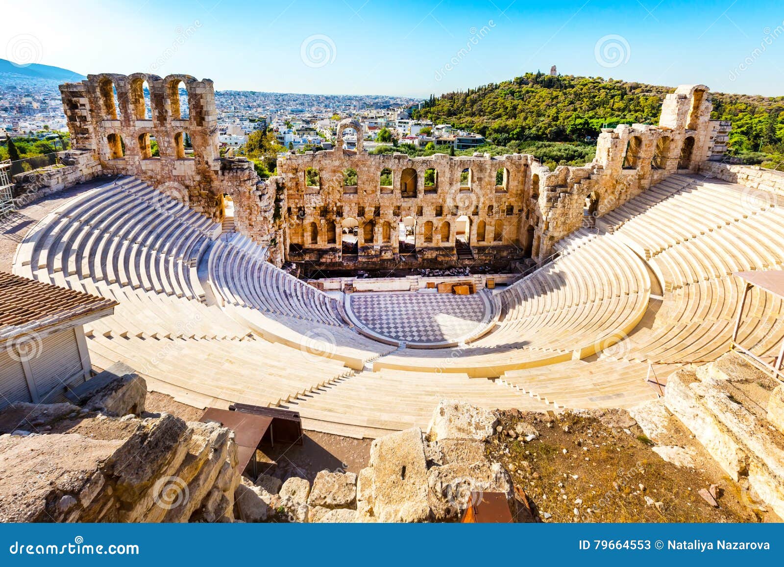 Amphitheater of Acropolis in Athens, Greece Stock Image - Image of ...