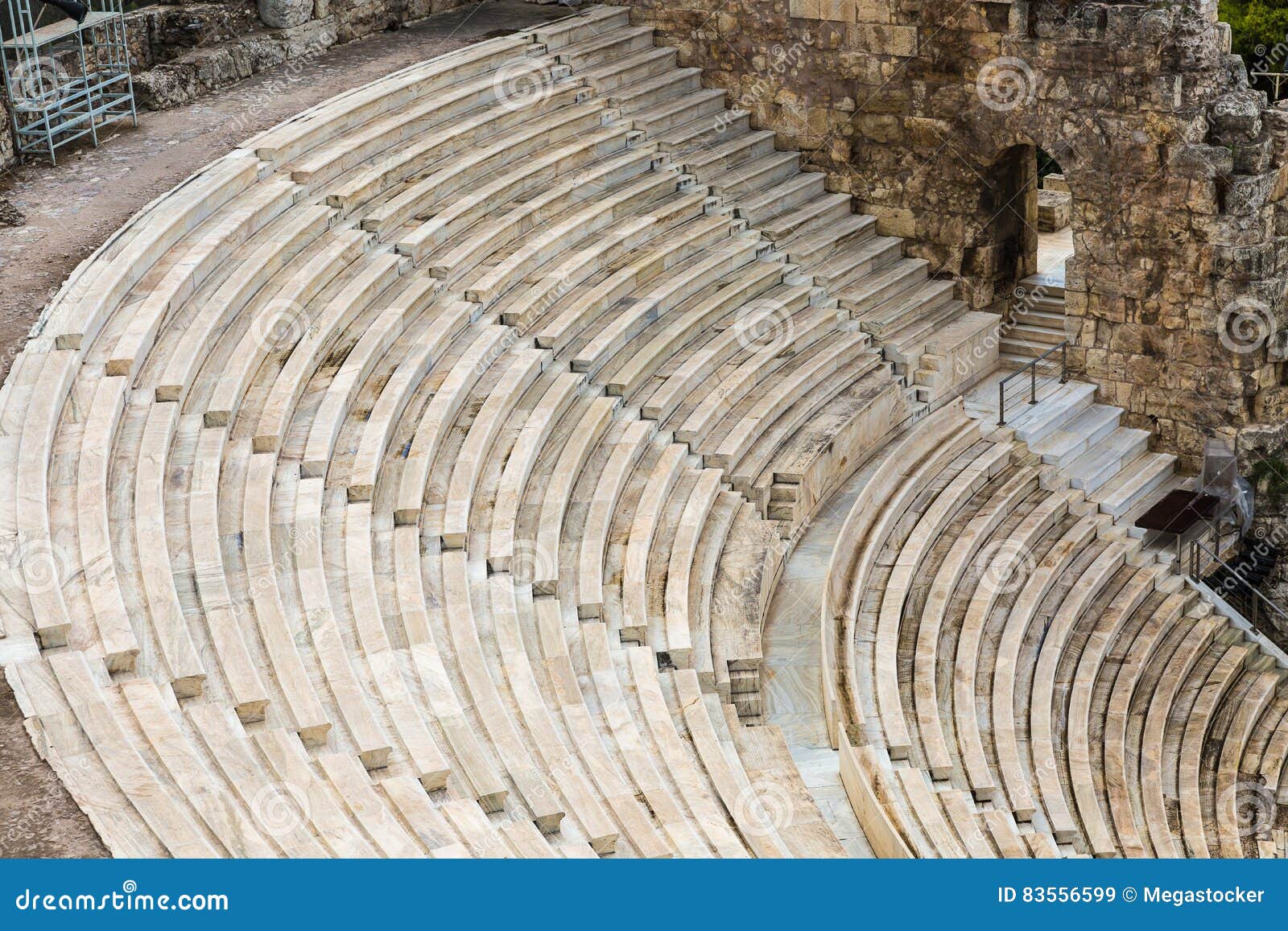 Amphitheater in Acropolis, Athens Greece Stock Image - Image of ...