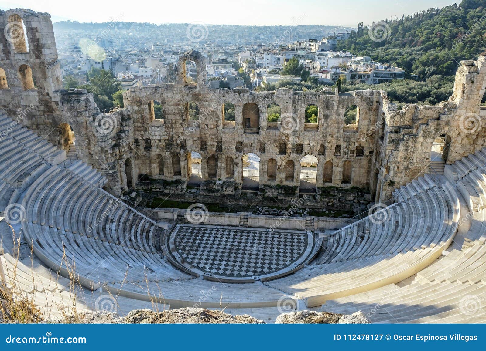 Amphitheater of Acropolis in Athens, Greece. Stock Image - Image of ...