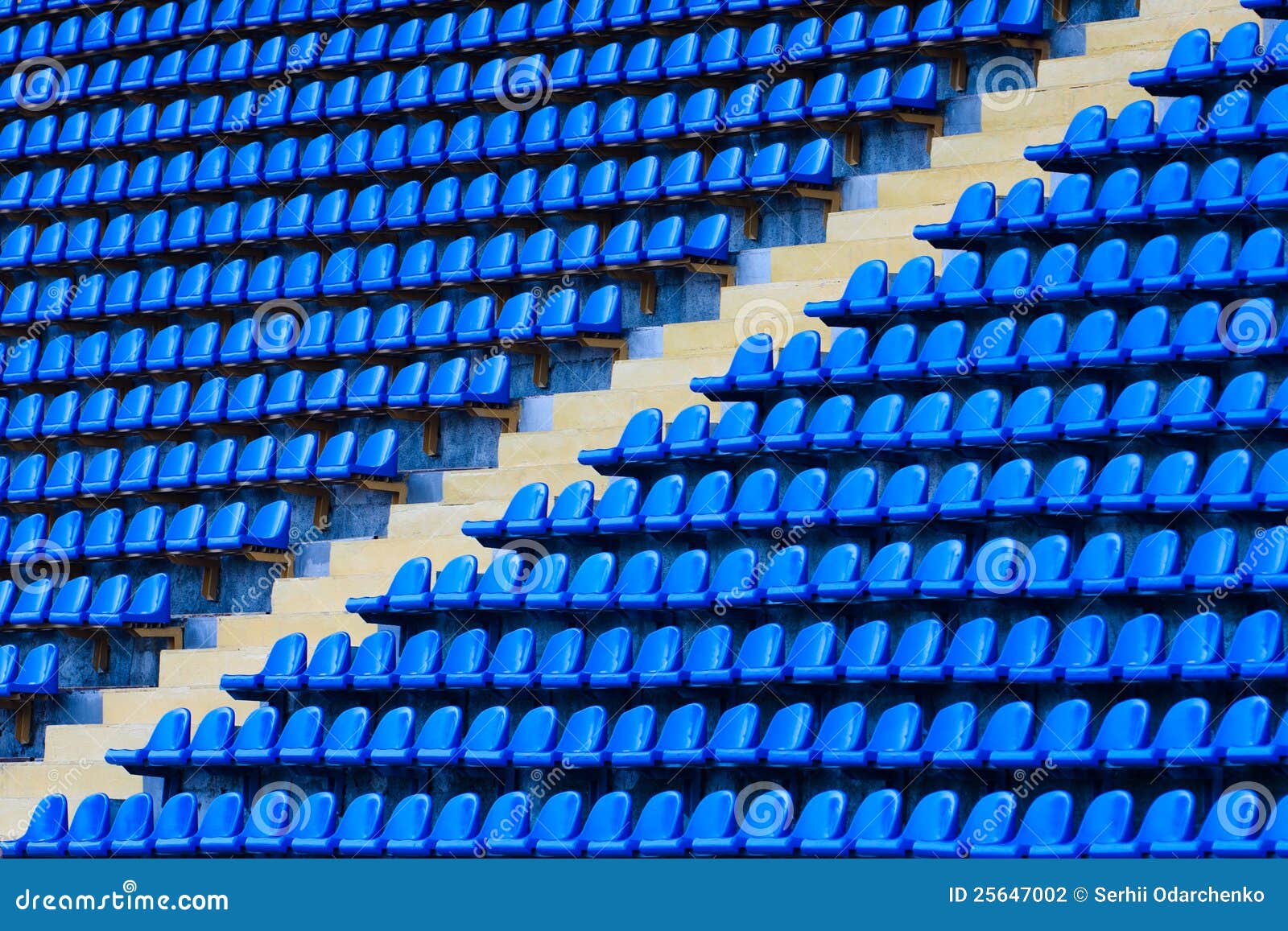 Amphitheater of Dark Blue Seats Stock Photo - Image of objects, seat ...
