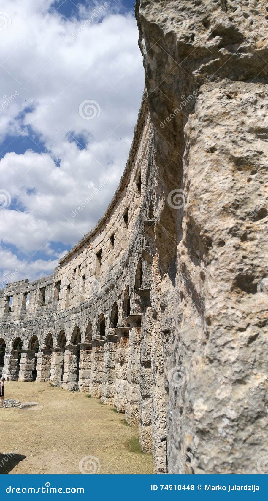 Amphitheater stock photo. Image of ruins, empire, roman - 74910448