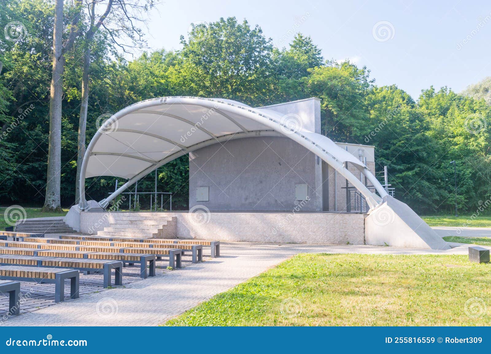 Amphitheater in Orunia Park, Gdansk Stock Image - Image of orunia ...