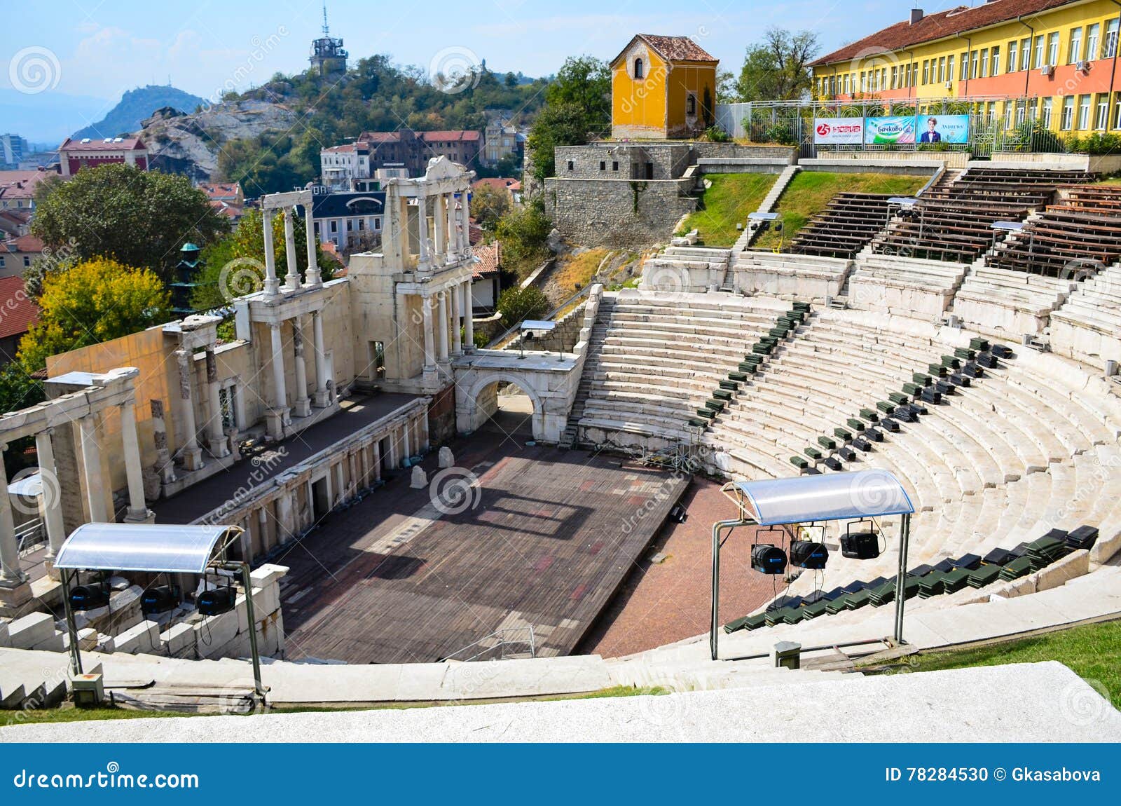 Amphitheater Plovdiv, Bulgaria. Stock Photo - Image of religious, greek ...