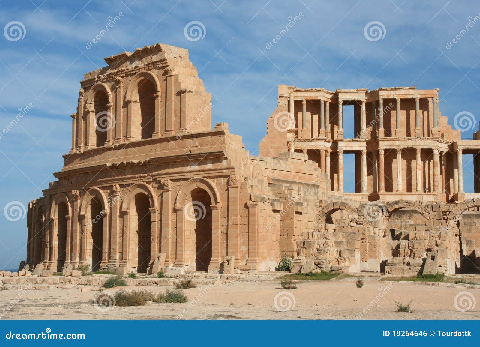 Amphitheater Sabratha Libya Stock Photo - Image of archaeological ...