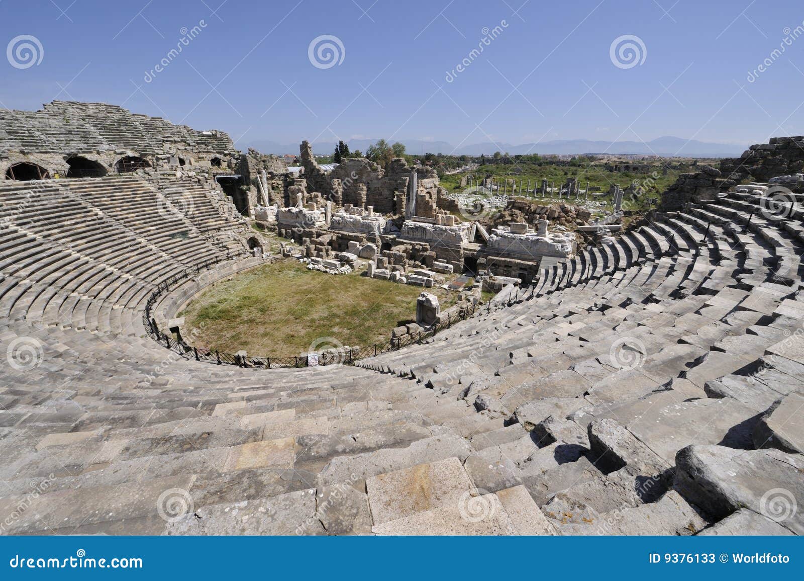 Amphitheater at Side stock image. Image of marble, side - 9376133