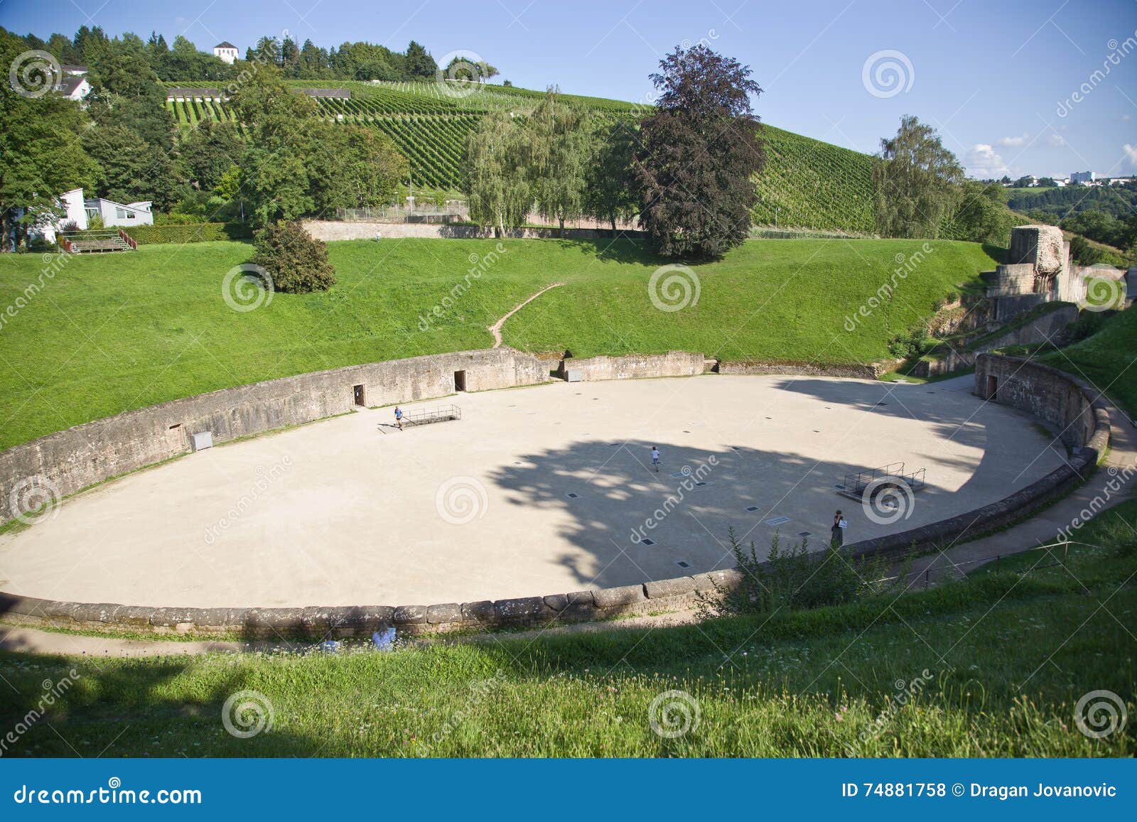 Amphitheater in Trier, Germany Editorial Stock Photo - Image of ruins ...