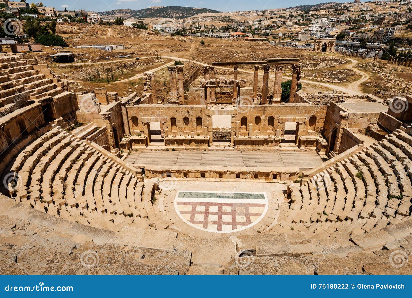 Amphitheatre in Amman, Jordanien Stockfoto - Bild von römisch ...
