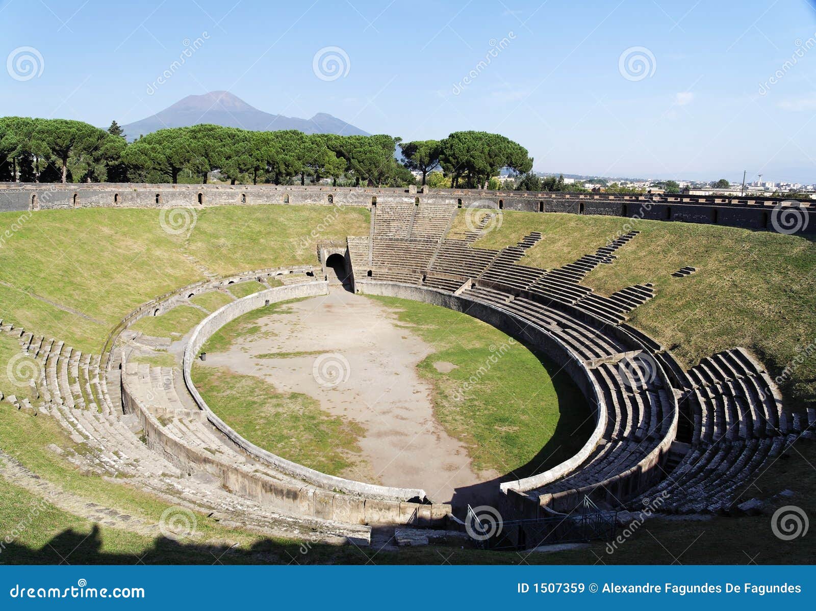 Amphitheatre Arena Pompeii stock image. Image of volcano - 1507359