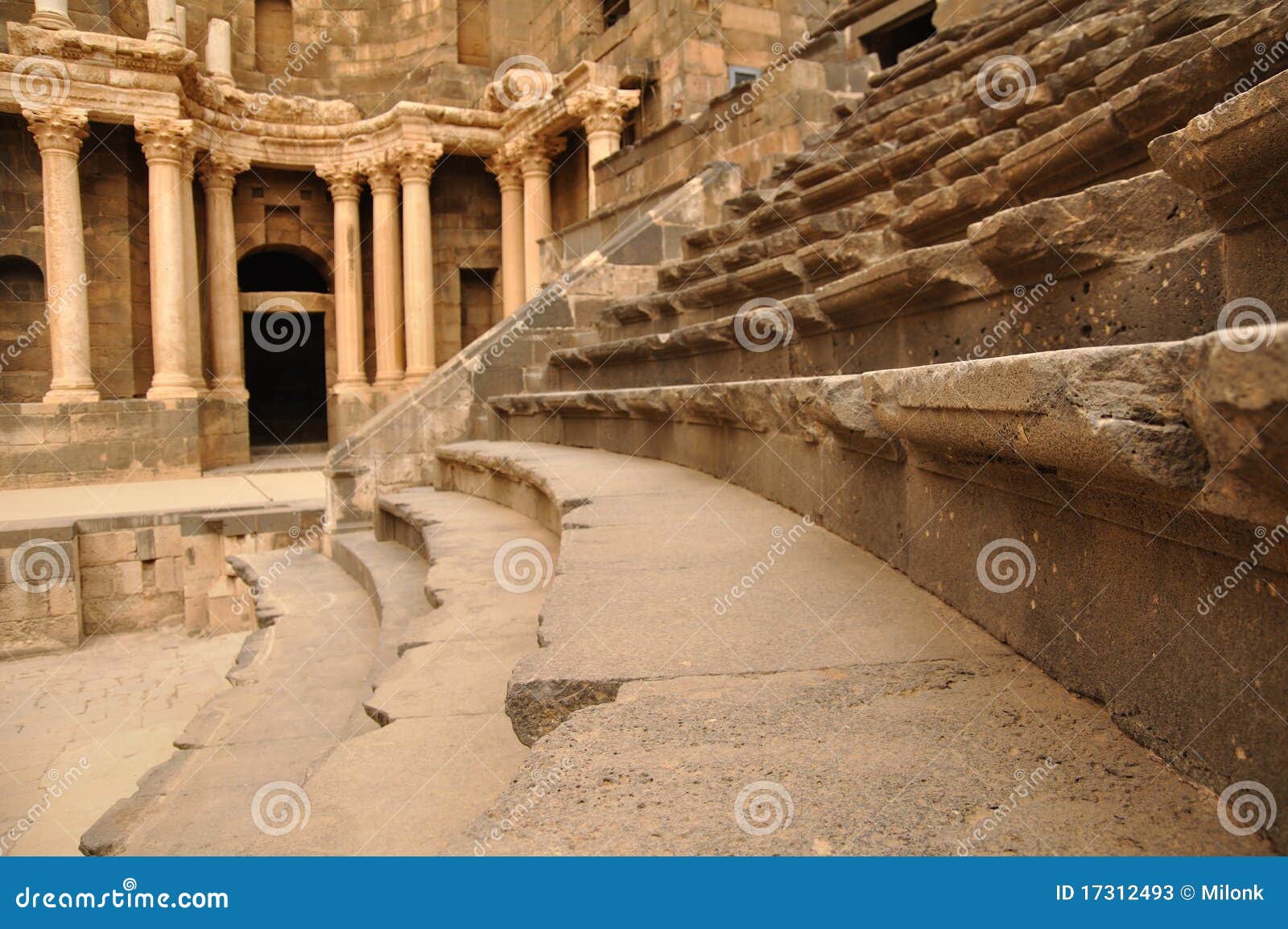 Amphitheatre Auditorium, Bosra Stock Image - Image of tourism, arabic ...