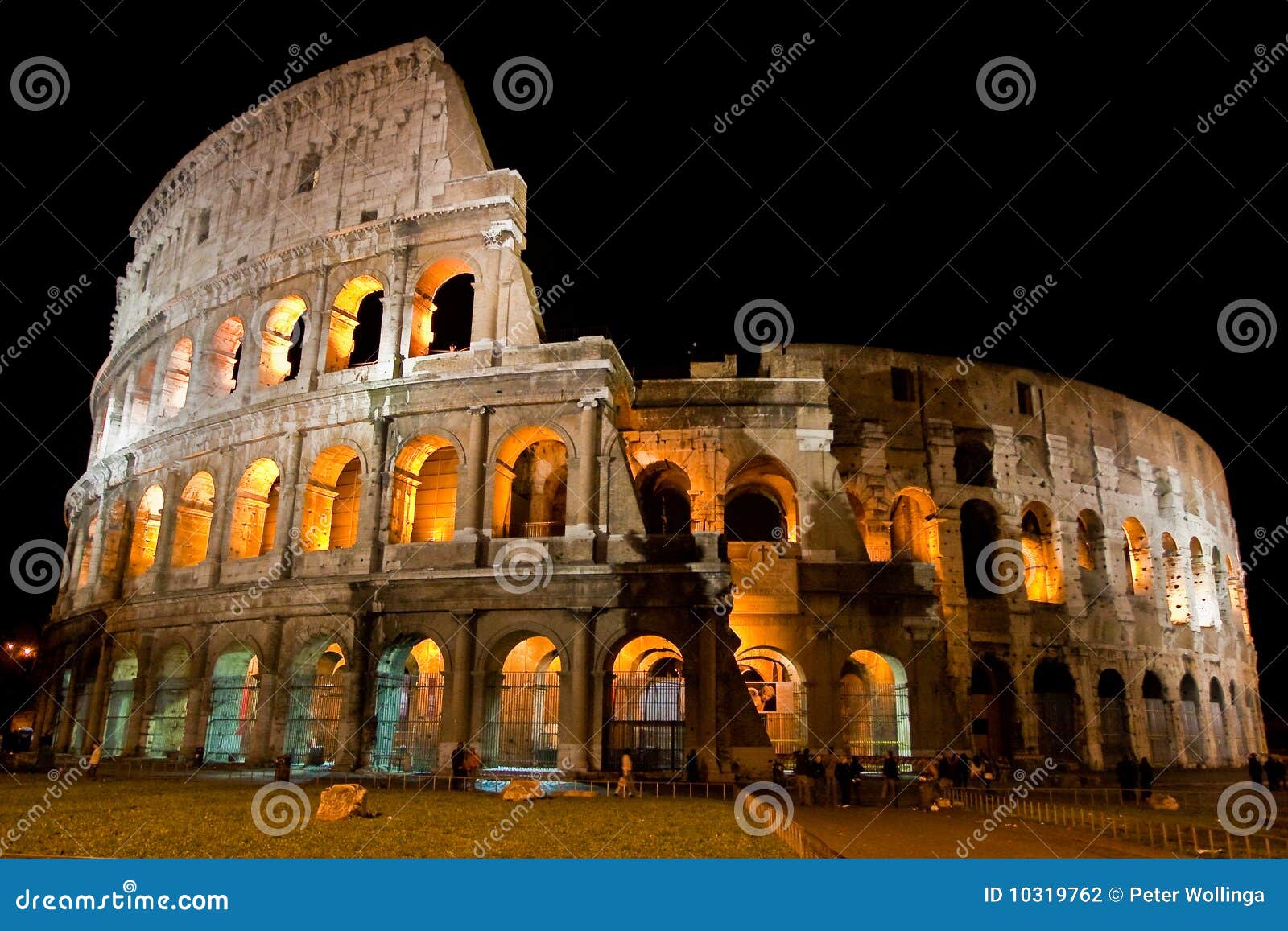 Amphitheatre Colosseum in the City Rome at Night Stock Photo - Image of ...