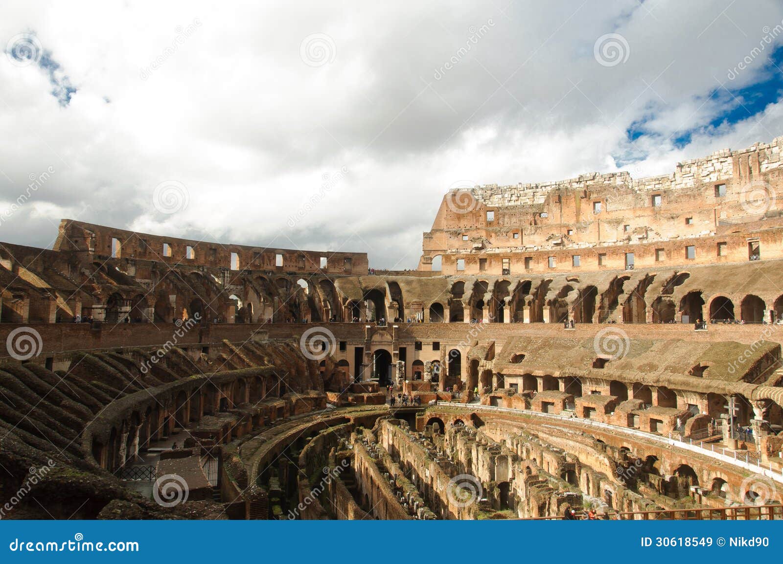 Amphitheatre of the Colosseum or Coliseum Stock Image - Image of ...