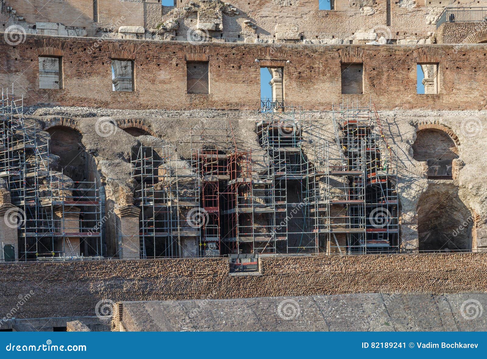 Amphitheatre Colosseum in Rome, Inside View Stock Image - Image of ...
