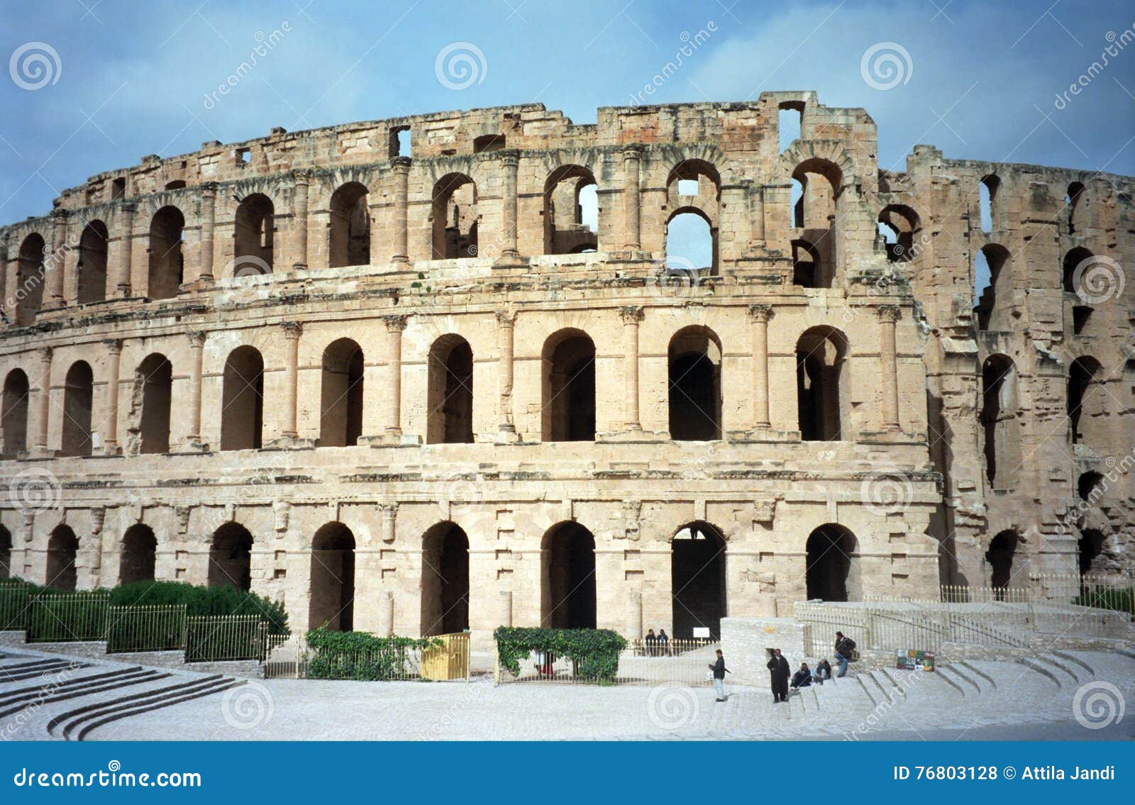 Amphitheatre, El Jem, Tunisia Editorial Stock Photo - Image of flavian ...