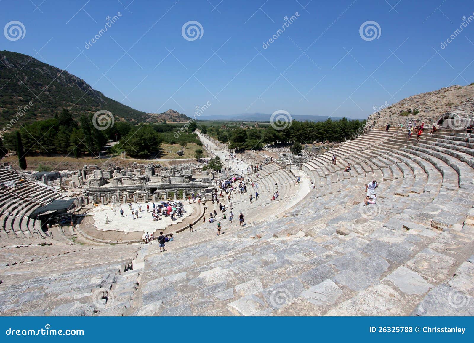 Amphitheatre at Ephesus editorial stock photo. Image of library - 26325788