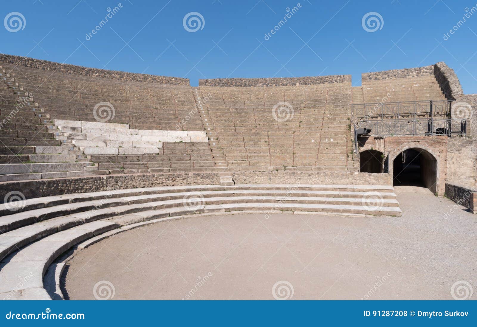 Amphitheatre of Pompeii stock photo. Image of ruins, building - 91287208