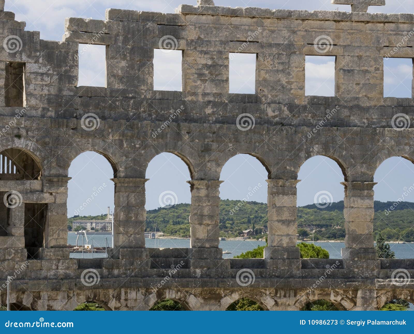 Amphitheatre in Pula, Croatia Stock Image - Image of istra, adriatic ...