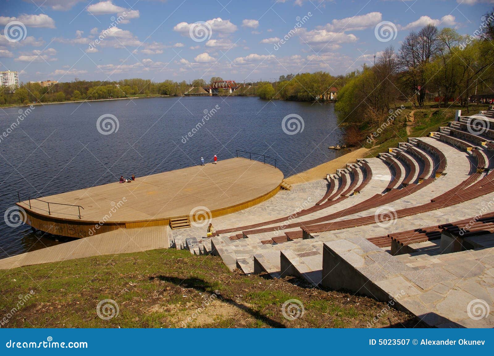 Amphitheatre on the water stock image. Image of russia - 5023507