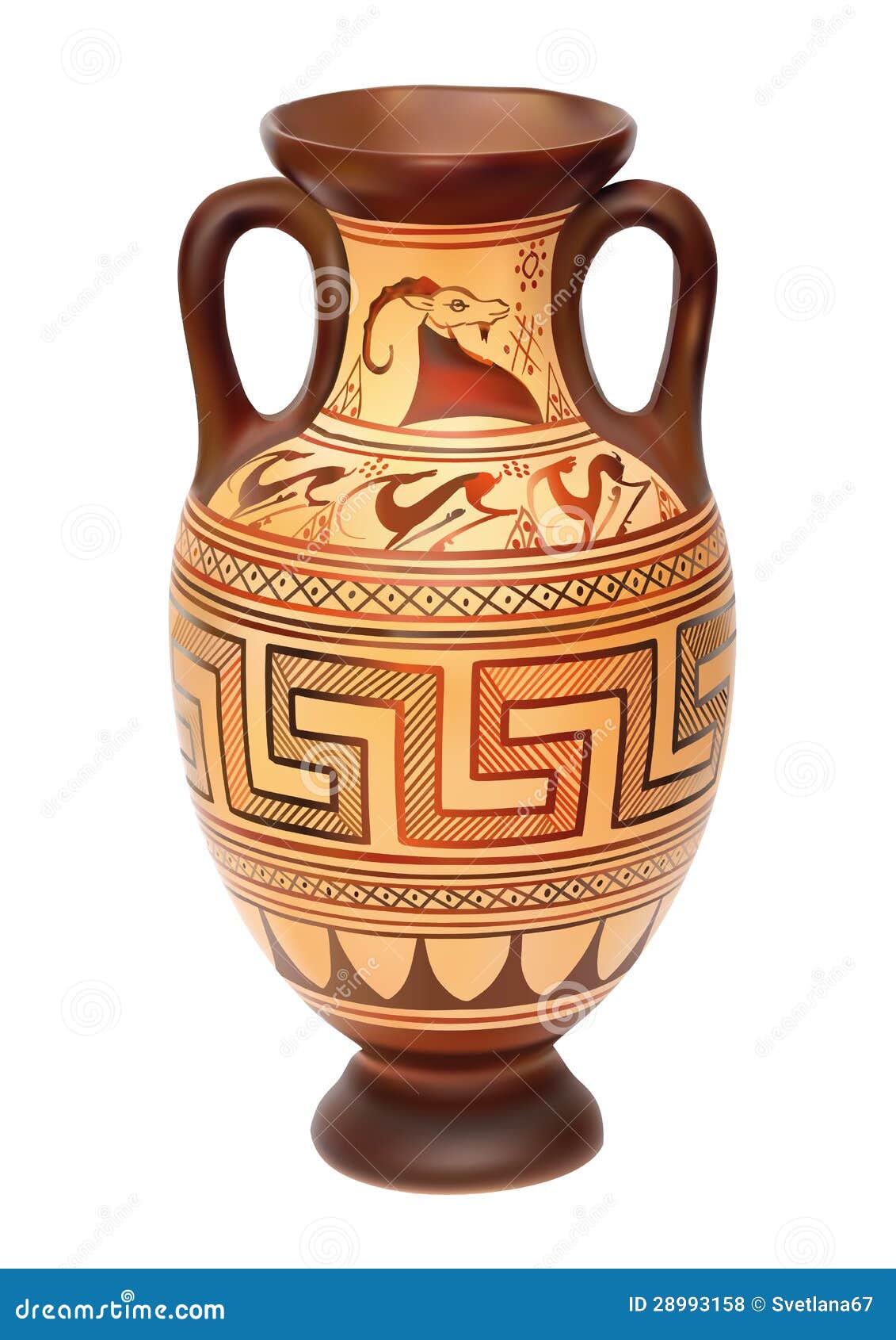 Amphora stock vector. Illustration of amphora, vine, vase - 28993158