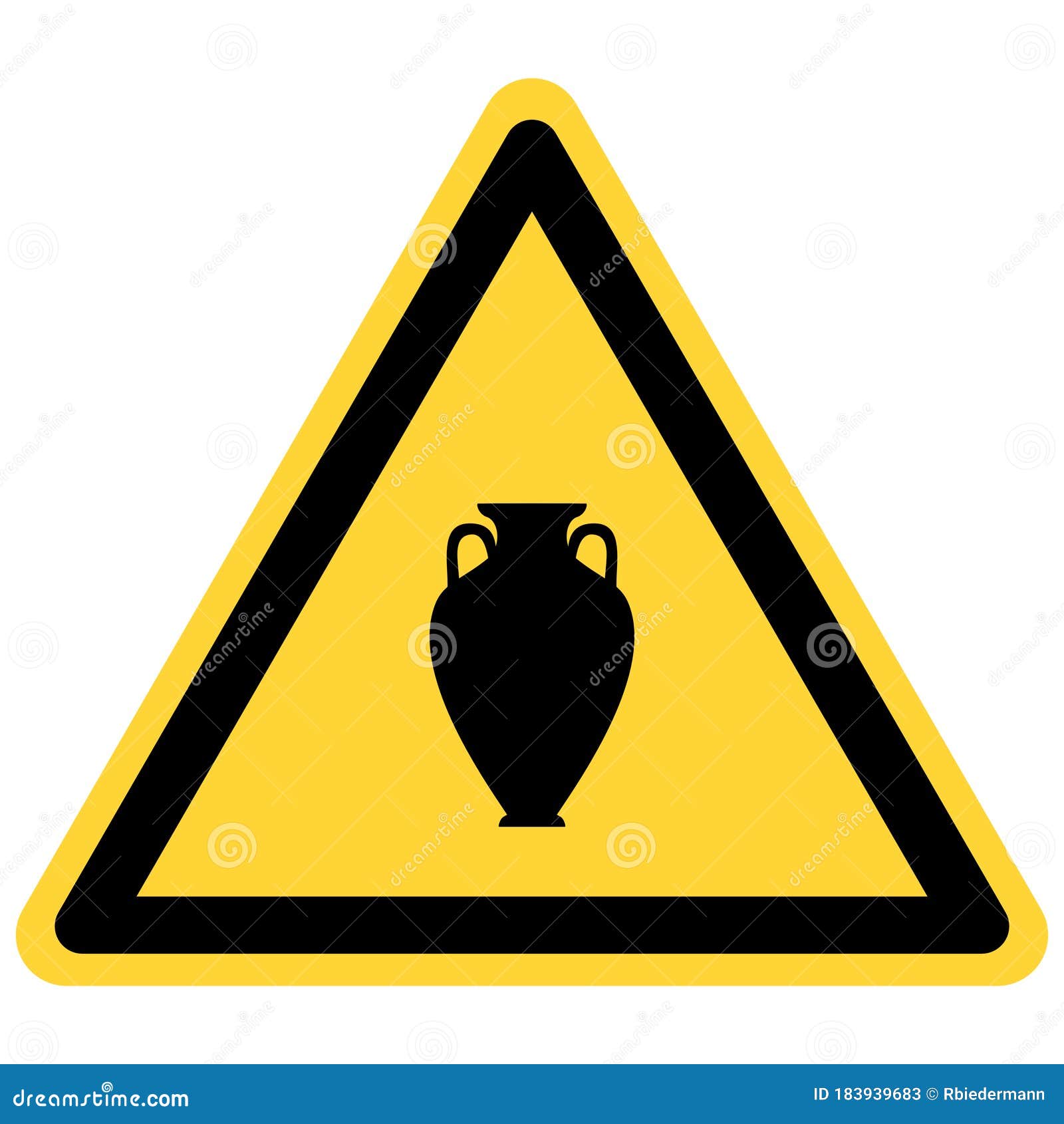 Amphora and danger sign stock vector. Illustration of danger - 183939683