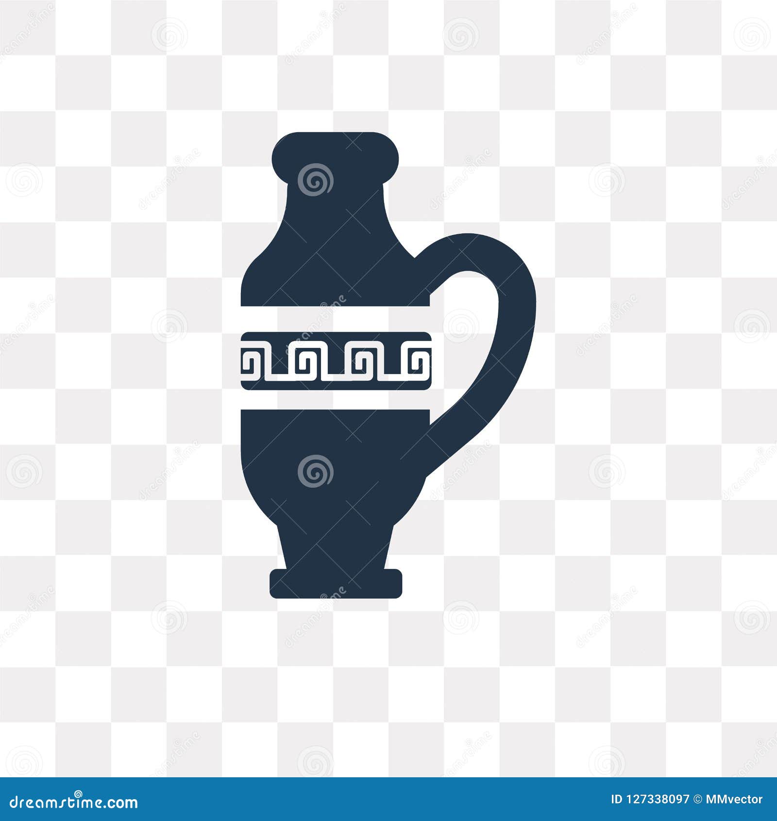 Amphora Vector Icon Isolated on Transparent Background, Amphora Stock ...