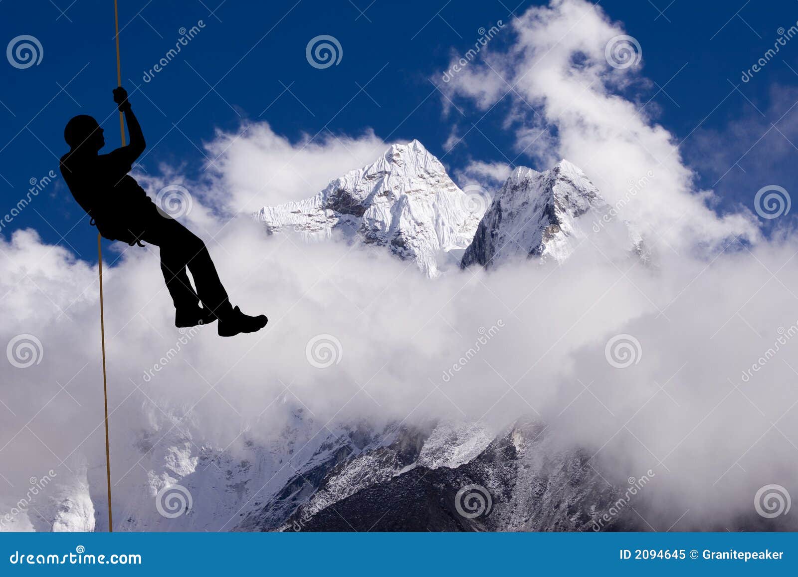 Amphu Gyabjen Und Ama Dablam Stockbild - Bild von schnee, bergsteigen ...