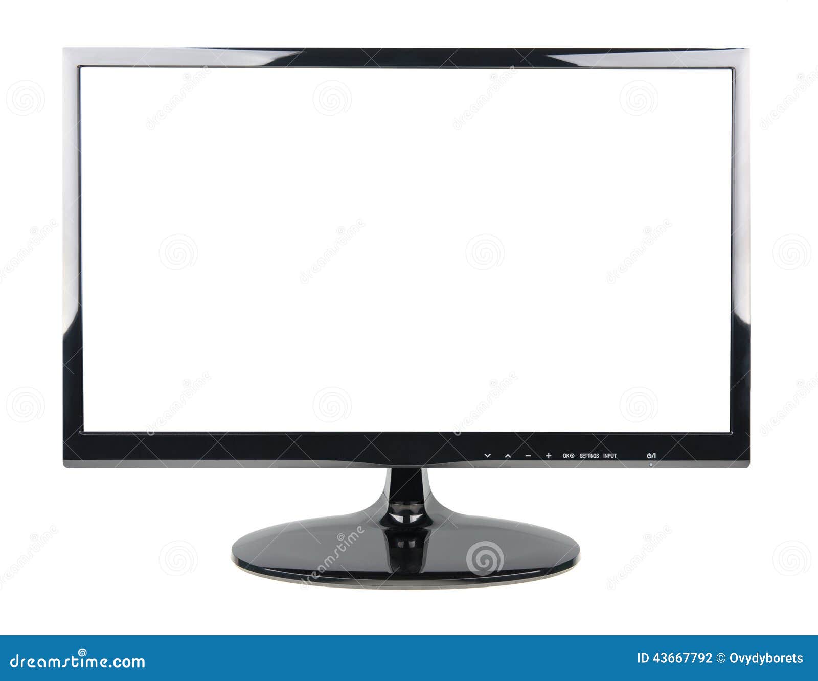 Ampio Schermo TV Isolato Su Un Bianco Fotografia Stock - Immagine di ...