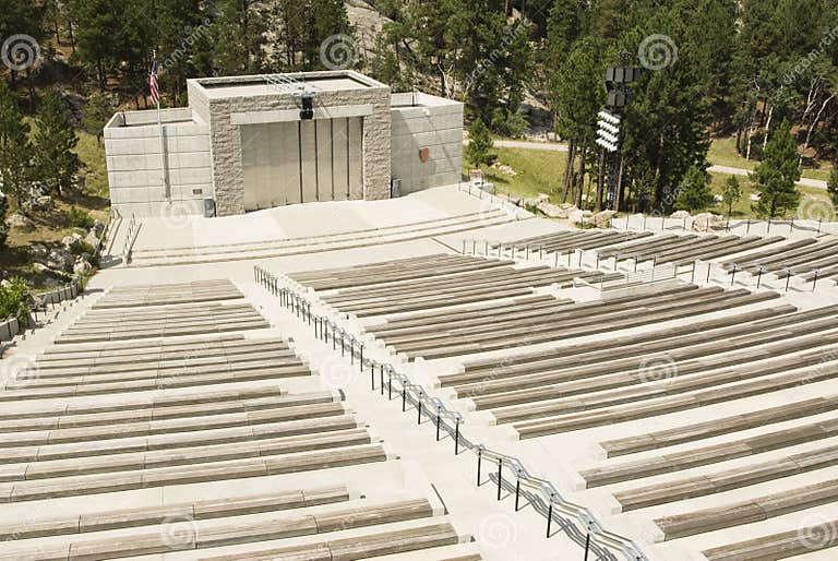 Ampitheater at Mount Rushmore Stock Image - Image of memorial, landmark ...