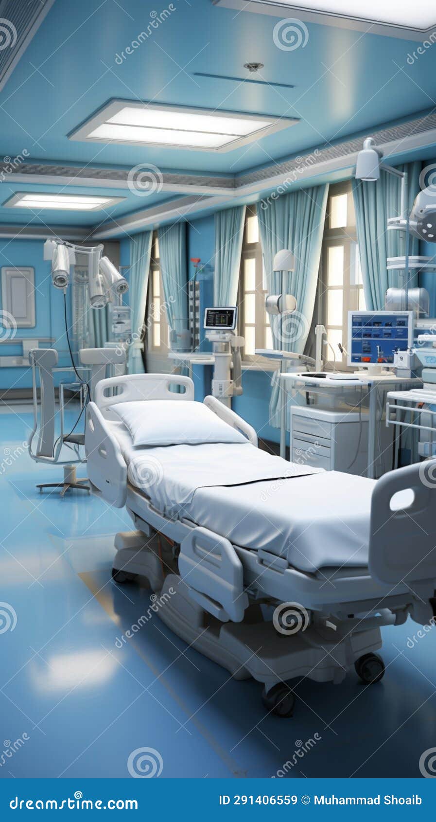 Ample Hospital Setting, Copious Blank Area, Allowing Versatile Use for ...