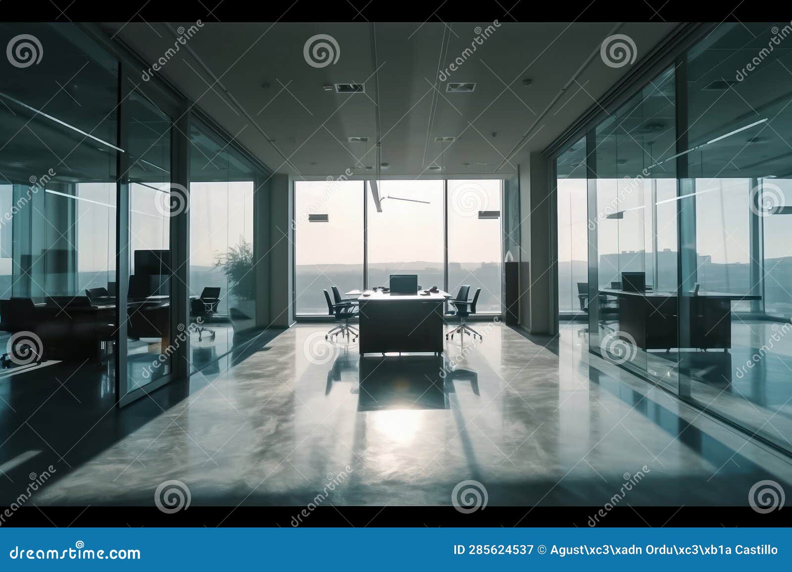 Ample Space Very Luminous for Offices. Stock Illustration ...