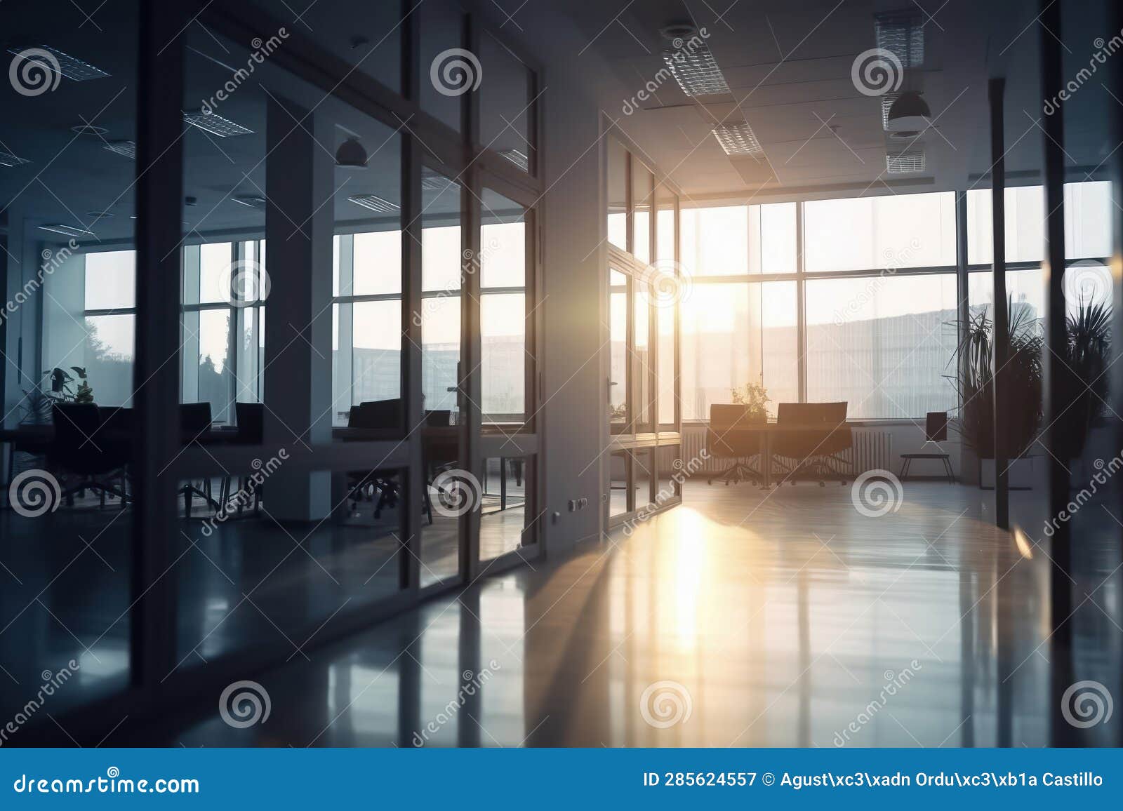 Ample Space Very Luminous for Offices. Stock Illustration ...