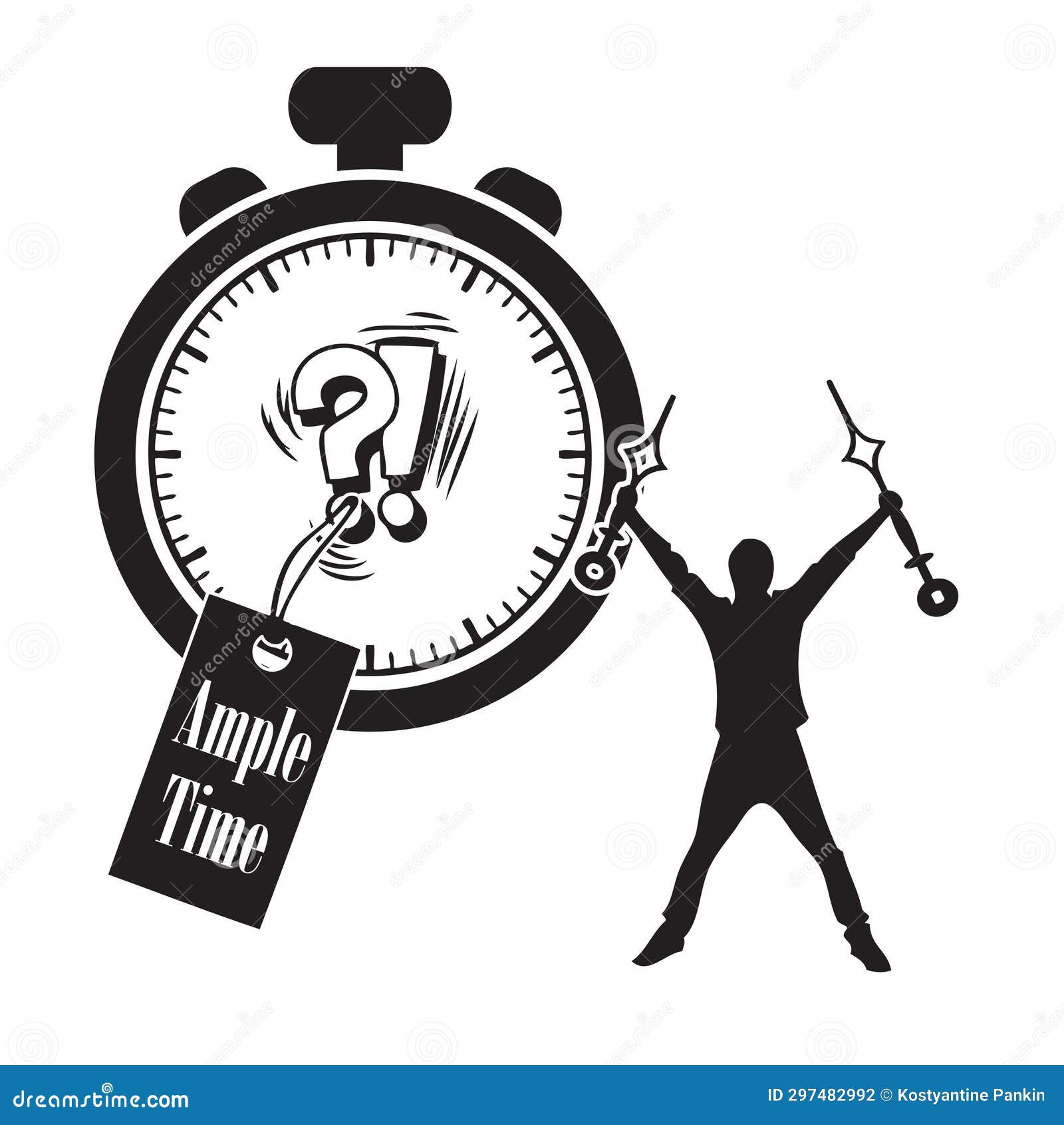 Ample Time stock vector. Illustration of vector, sticker - 297482992